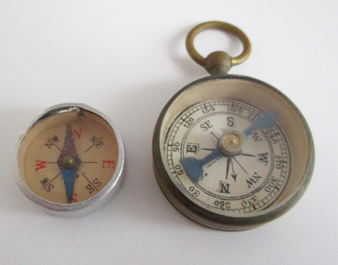 Vintage Brass Compass and Small Japanese Compass - Etsy