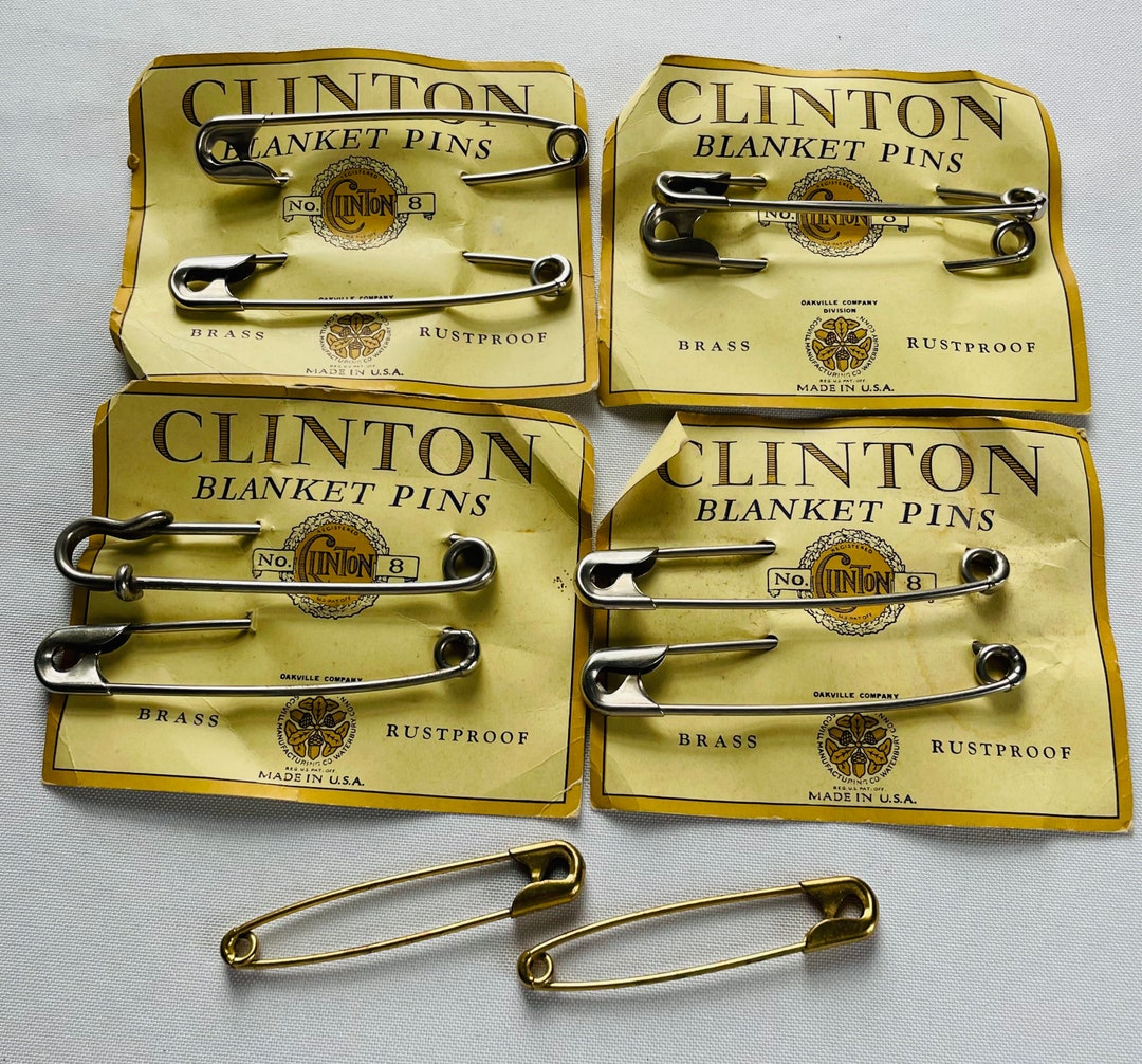 Vintage Group of 10 Brass Clinton Safety Pins 4 Original Cards - Etsy