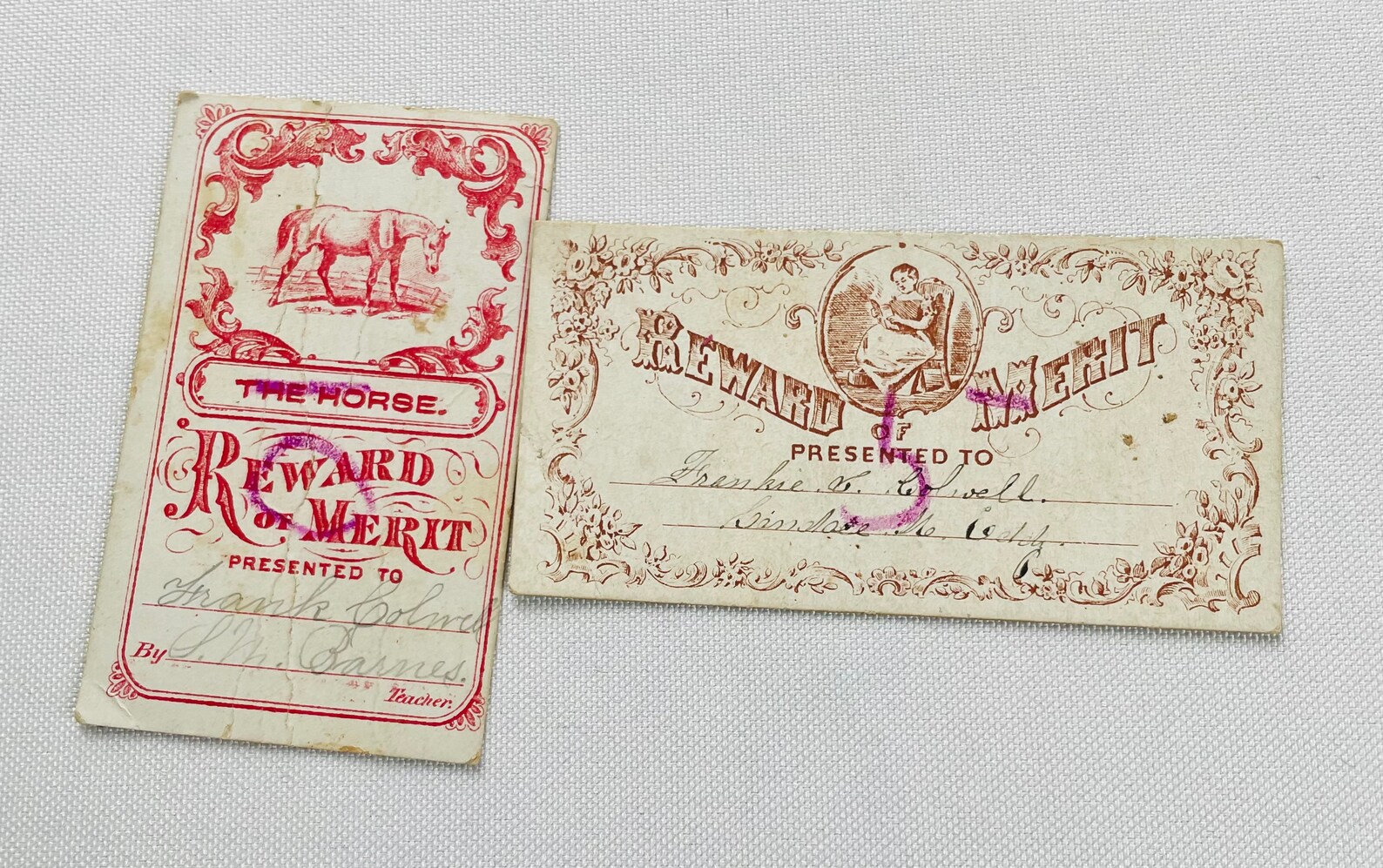 Vintage Reward of Merit Cards 15 Pieces as Found - Etsy