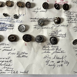 Vintage Button Display Card 31 Assorted Cut Steel, Brass, and Metal Buttons - Etsy