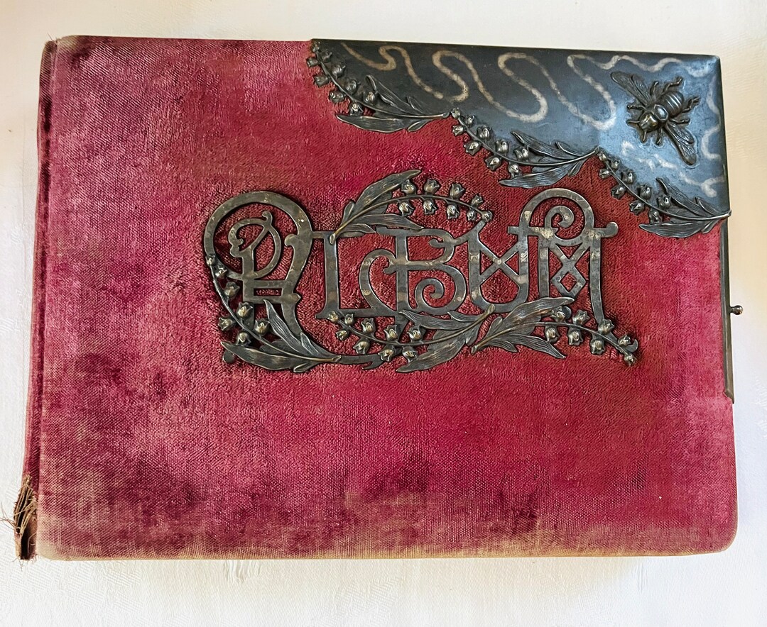 Vintage Victorian Photo Album With Velvet Cover Lilies of the Valley ...