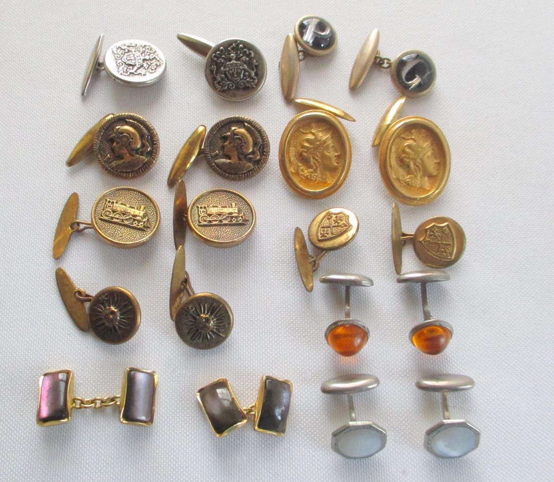 Vintage Assorted Chain Back and Fixed Back Cuff Links 10 Pairs - Etsy
