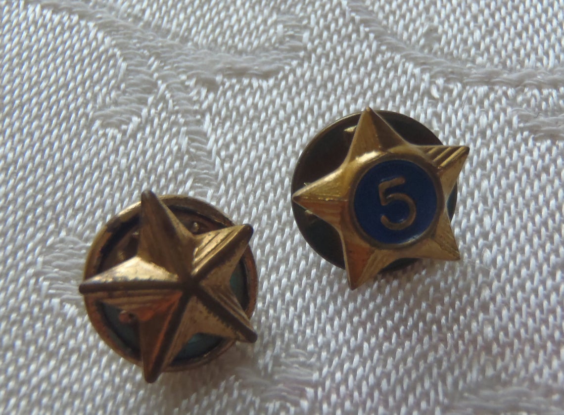 Vintage Boy Scouts of America Star Lapel Pins 2 Pieces - Etsy
