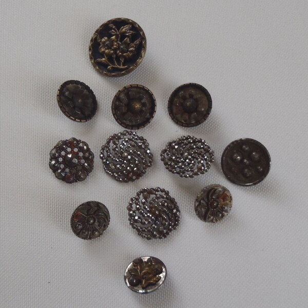 Antique Steel Cut Buttons - Etsy