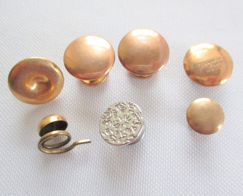 Vintage Group of 7 Collar Buttons and Shirt Studs - Etsy