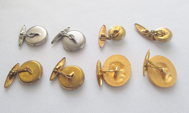 Vintage Assorted Chain Back and Fixed Back Cuff Links 10 Pairs - Etsy