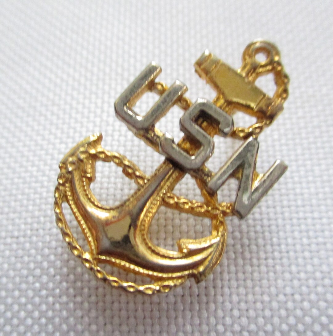 Vintage USN Chief Petty Officer Sterling and Gold Filled Hat Badge - Etsy