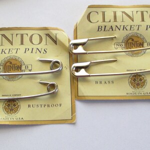 Vintage Group of 10 Brass Clinton Safety Pins 4 Original Cards - Etsy
