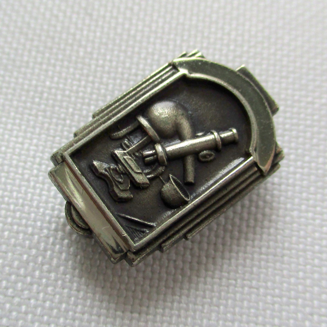 Vintage Microscope Lapel Pin H. J. Co. - Etsy