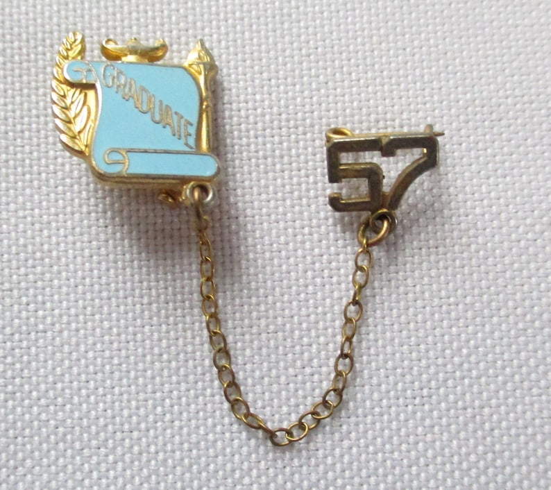 Vintage 1957 School Graduate Lapel Pin Brooch - Etsy