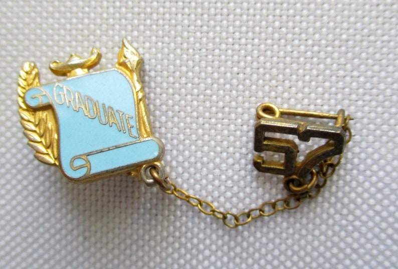 Vintage 1957 School Graduate Lapel Pin Brooch - Etsy