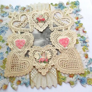 Vintage 1907 Paper Lace Heart Die Cut Valentine With Original Envelope ...
