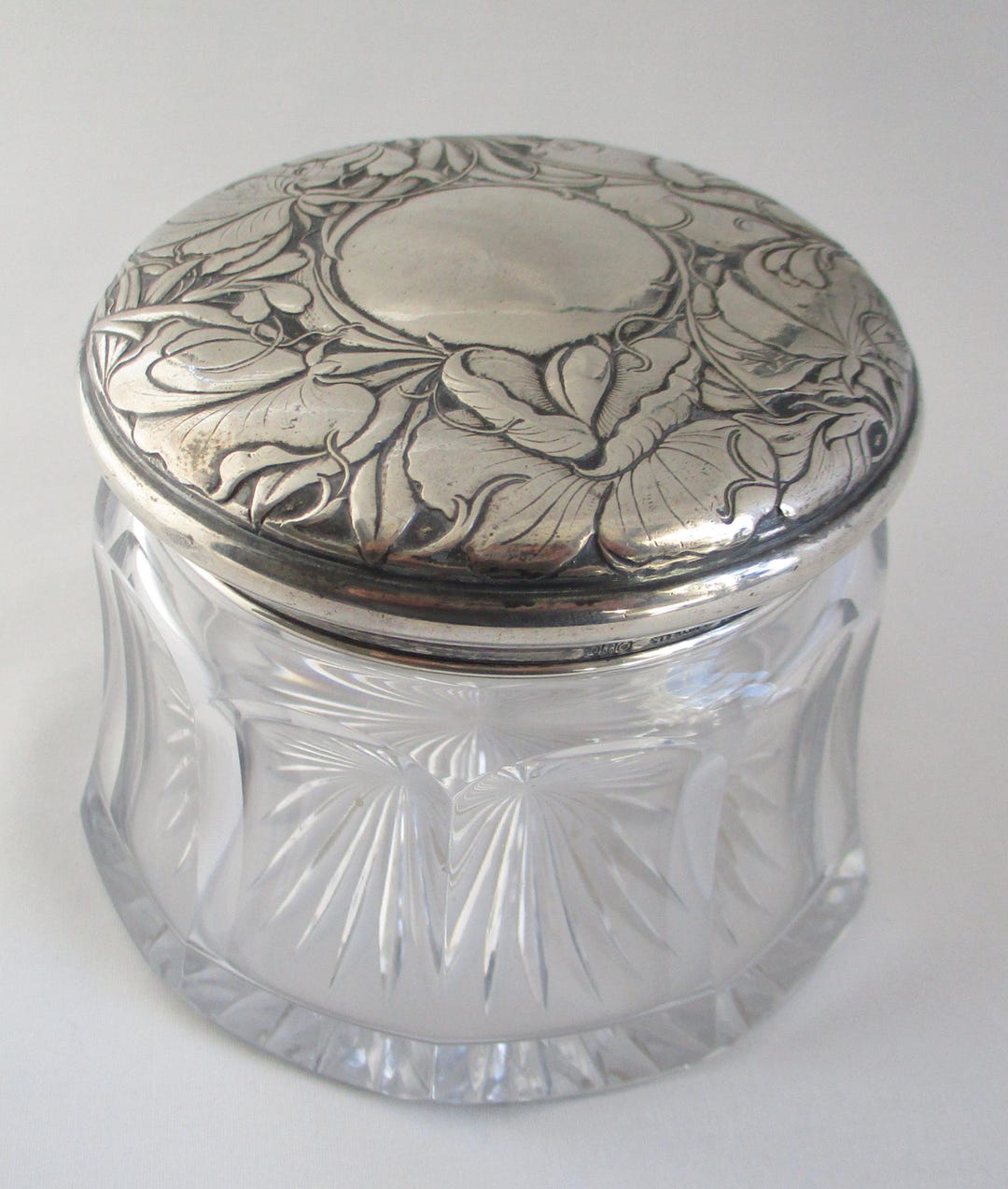 Vintage Gorham Sterling Silver Vanity Cut Glass Powder Jar D712 - Etsy