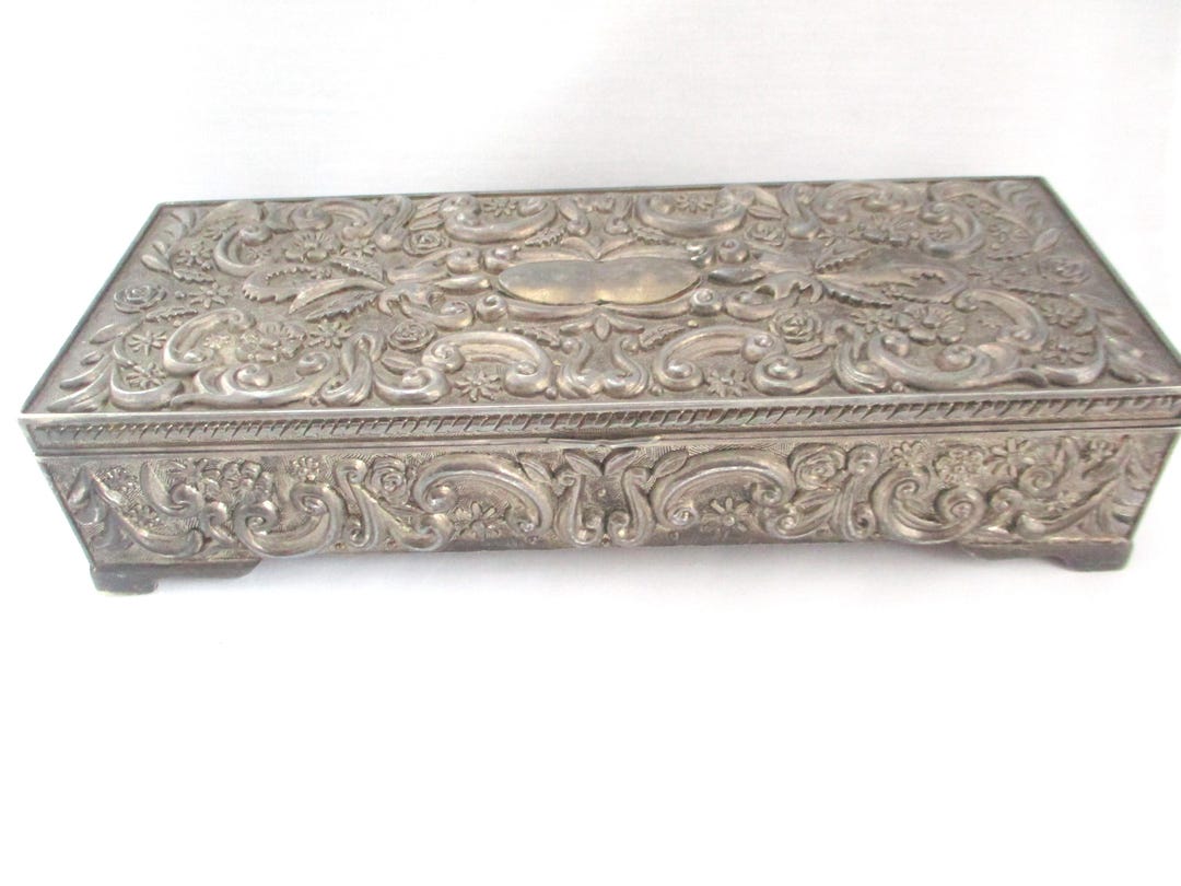 Vintage Godinger Silver Art Jewelry Box 1992 - Etsy
