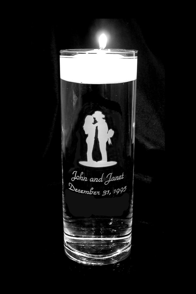 Western Design Personalized Wedding Floating Unity Candle 2 - Etsy