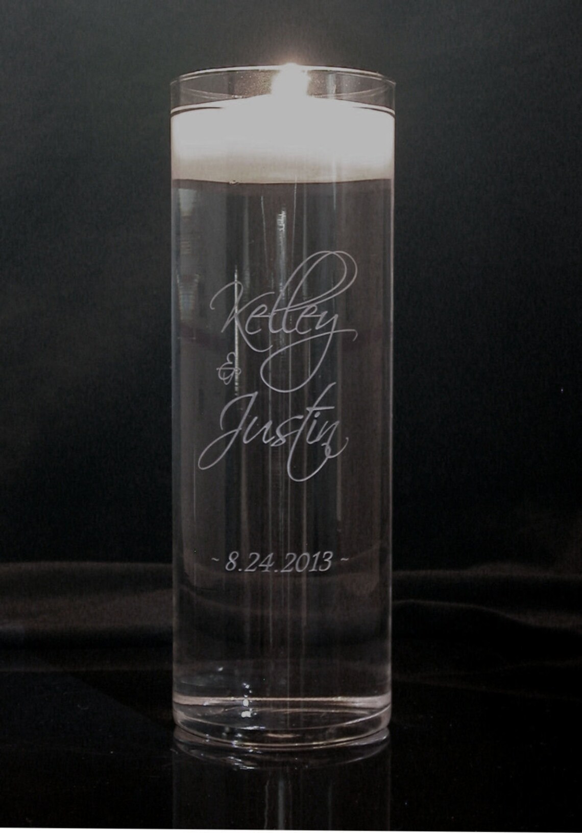 Personalized Wedding Floating Unity Candle and Vase FREE - Etsy