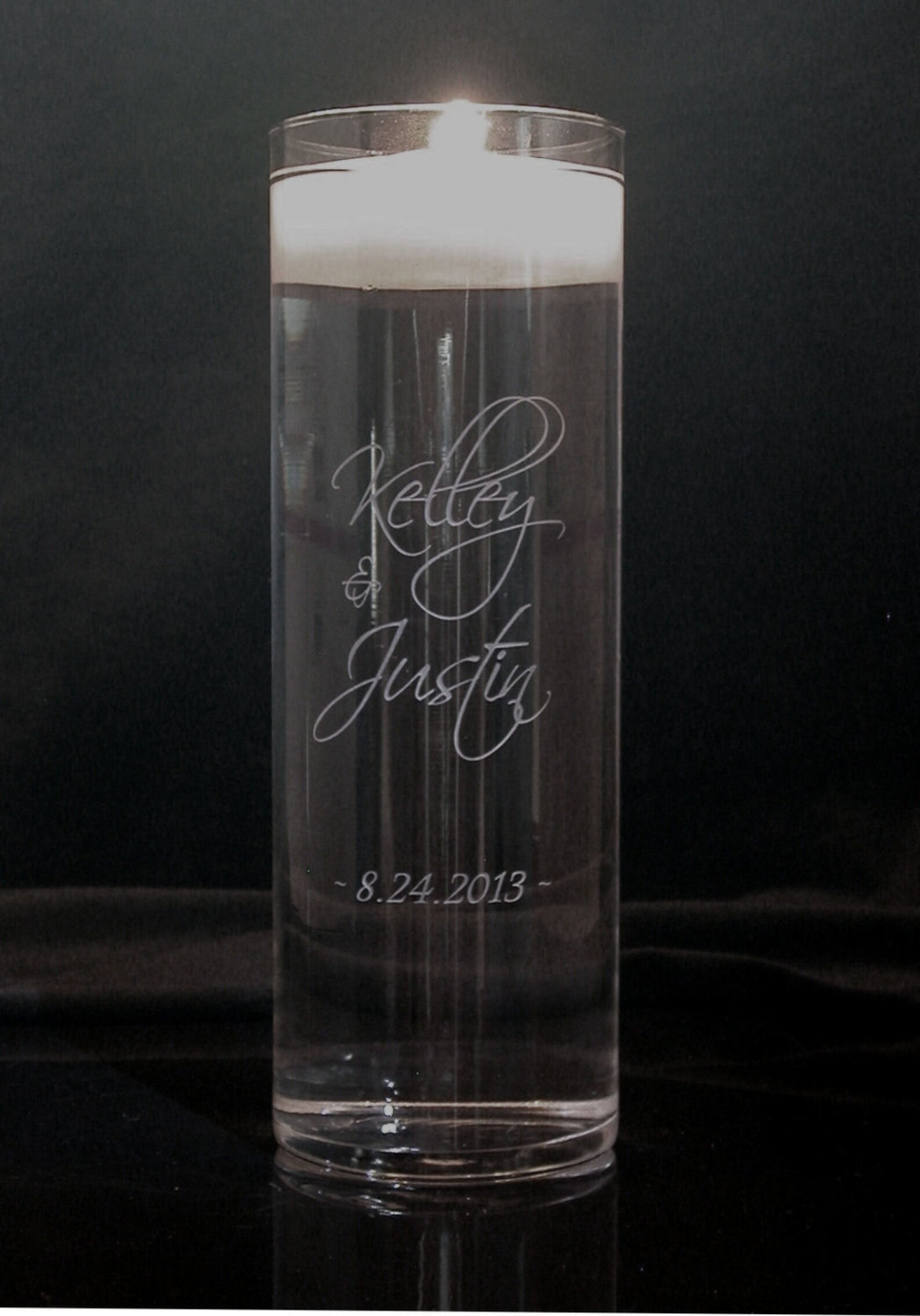 Personalized Wedding Floating Unity Candle and Vase FREE - Etsy