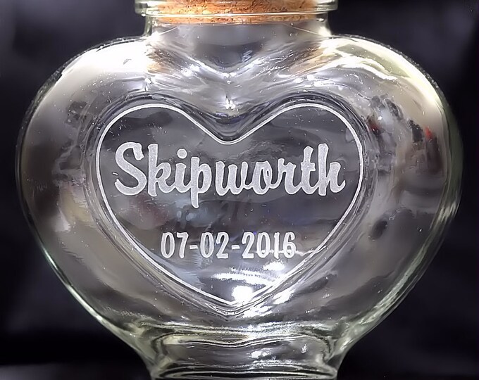 Personalized Sand Unity Heart Shaped Bottle With Font Option - Etsy