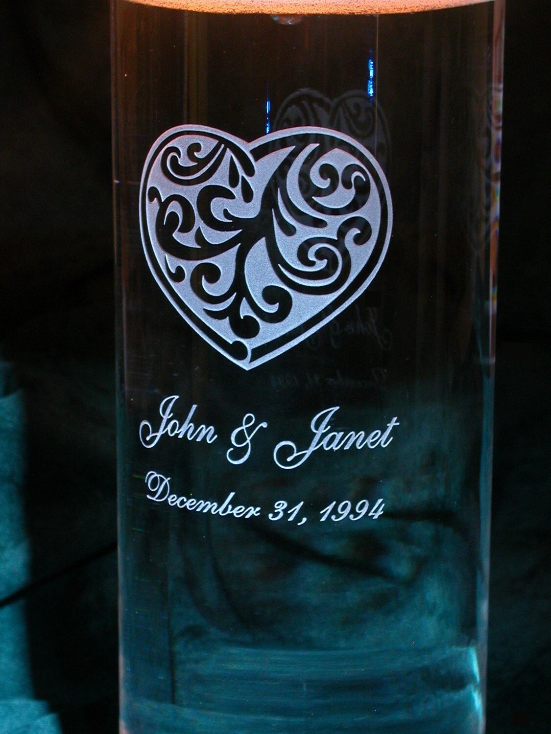 Heart Design Personalized Wedding Floating Unity Candle | Etsy