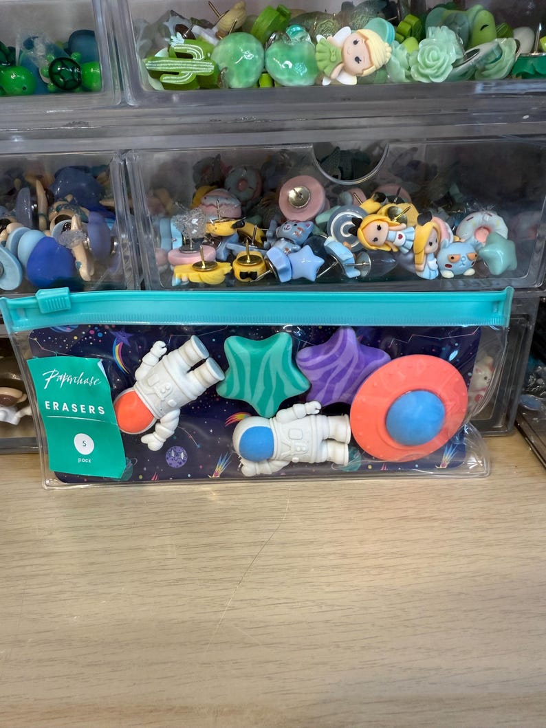 Paperchase Space Erasers Pack of 5 - Etsy