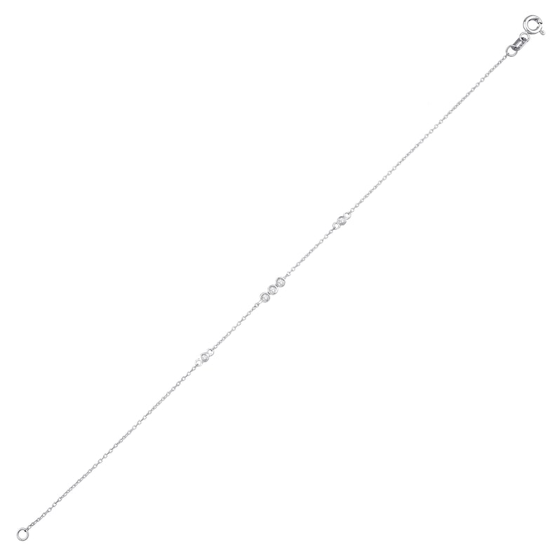 Elegant Chain Bubble Diamond Bracelet: Natural Diamond - Delicate ...