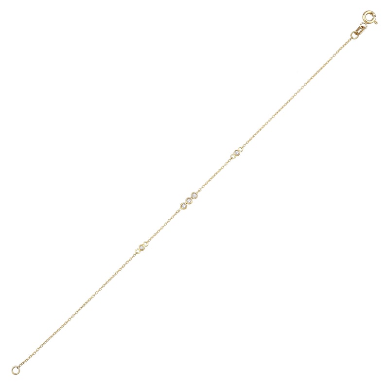 Elegant Chain Bubble Diamond Bracelet: Natural Diamond - Delicate ...
