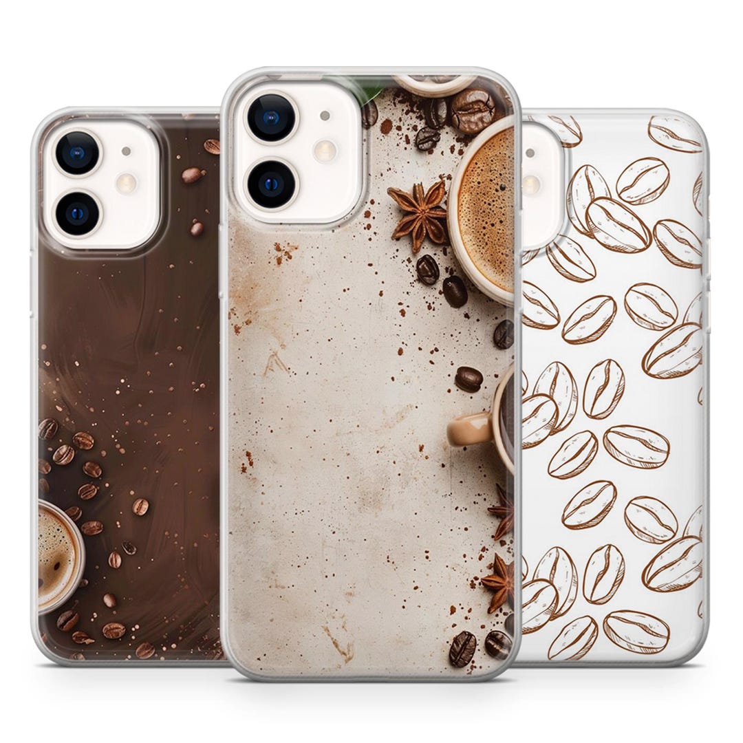 Coffee Phone Case Aesthetic Cool Cover for iPhone 16pro, 15, 14, 13, 12 ...