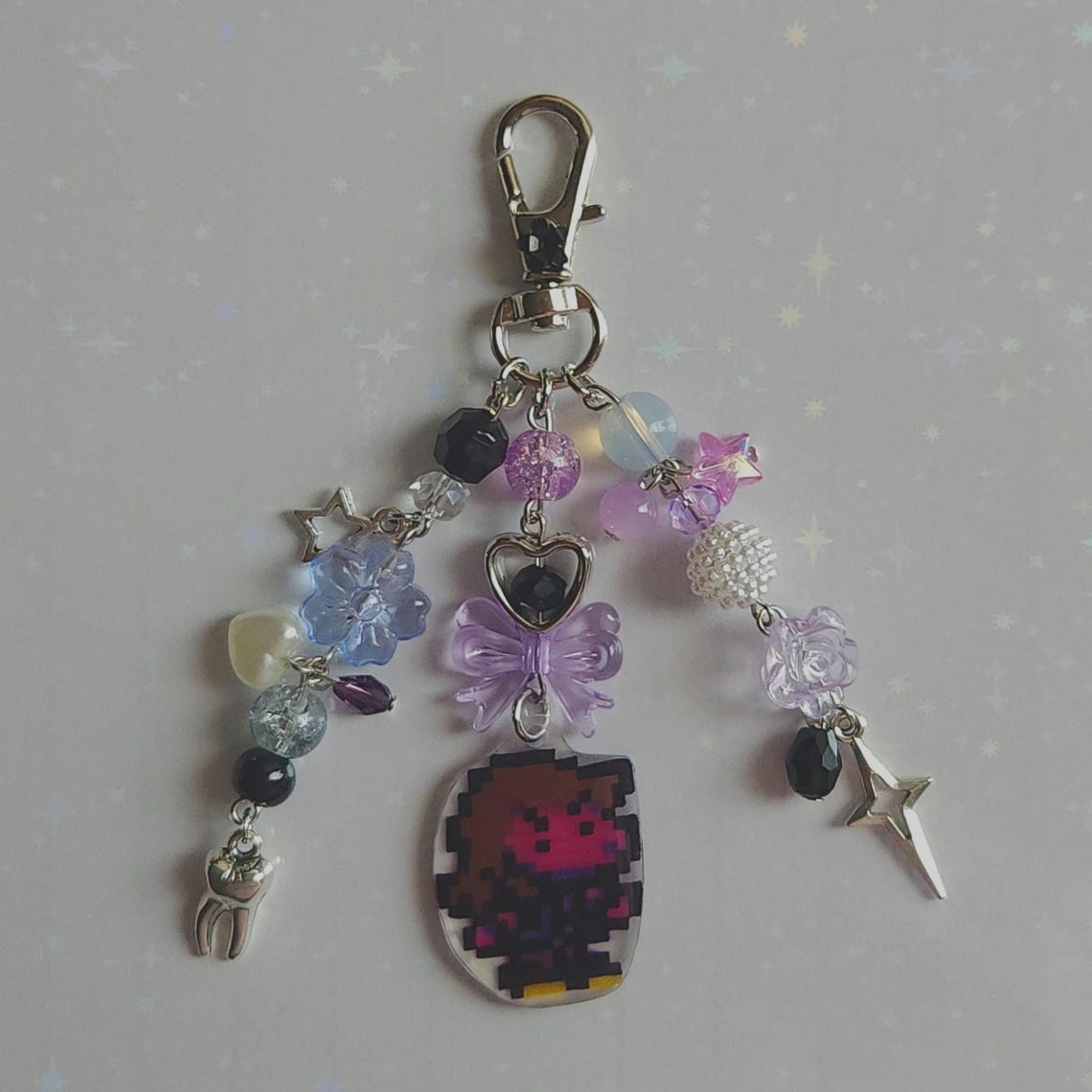 Deltarune Hand Drawn Beaded Keychains - Etsy
