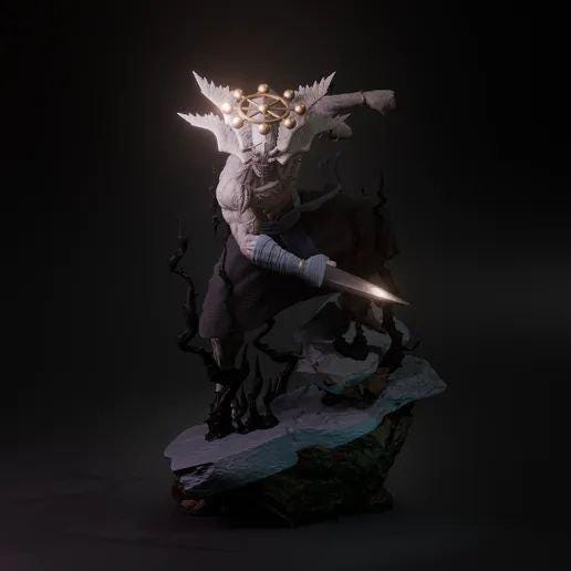 Mahoraga - Jujutsu Kaisen Action Figure Printed in Resin With 3D ...