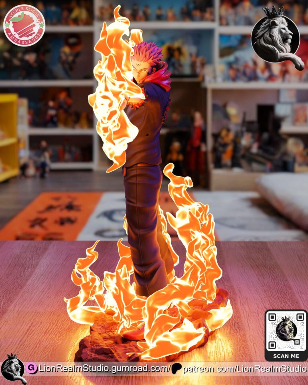 Sukuna - Jujutsu Kaisen Action Figure Stampata in Resina Con Stampante ...