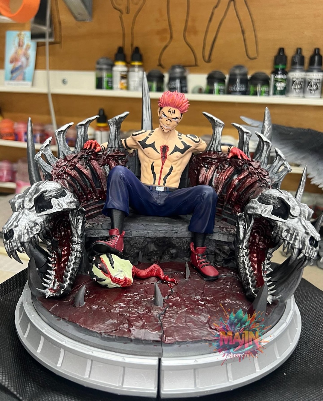 Sukuna Jujutsu Kaisen Action Figure Printed in Resin With 3D Printer in ...