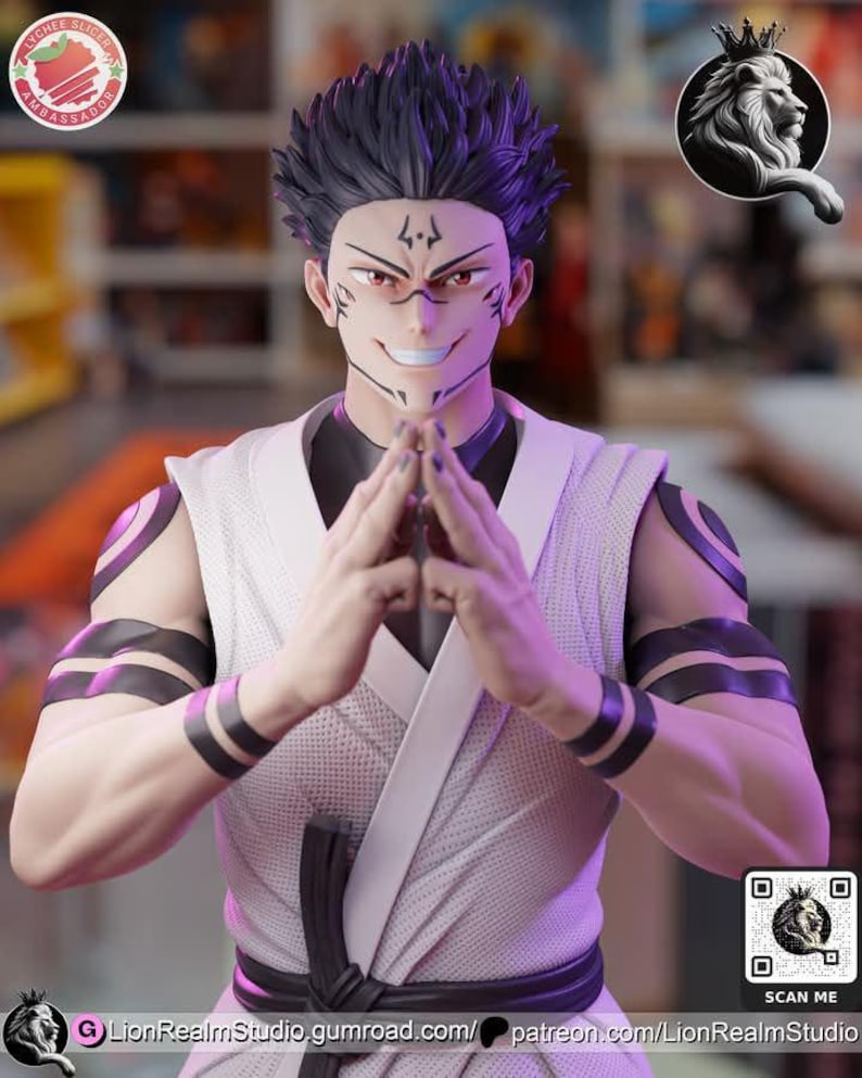 Ryomen Sukuna - Jujutsu Kaisen Action Figure Printed in Resin With 3D ...