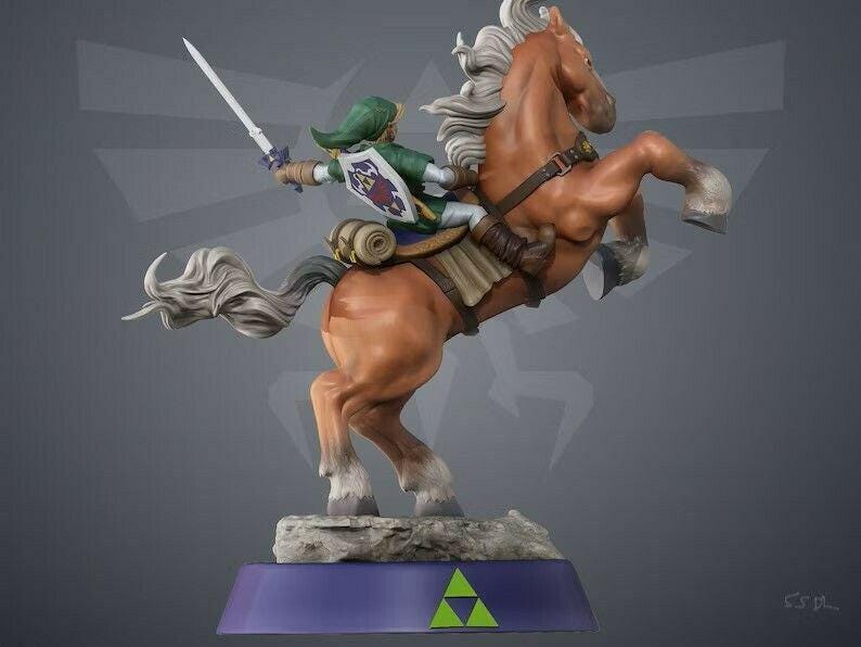 Link & Epona - the Legend of Zelda Action Figure Printed in Resin With ...