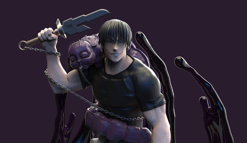 Toji Fushiguro - Jujutsu Kaisen Action Figure Printed in Resin With 3D ...