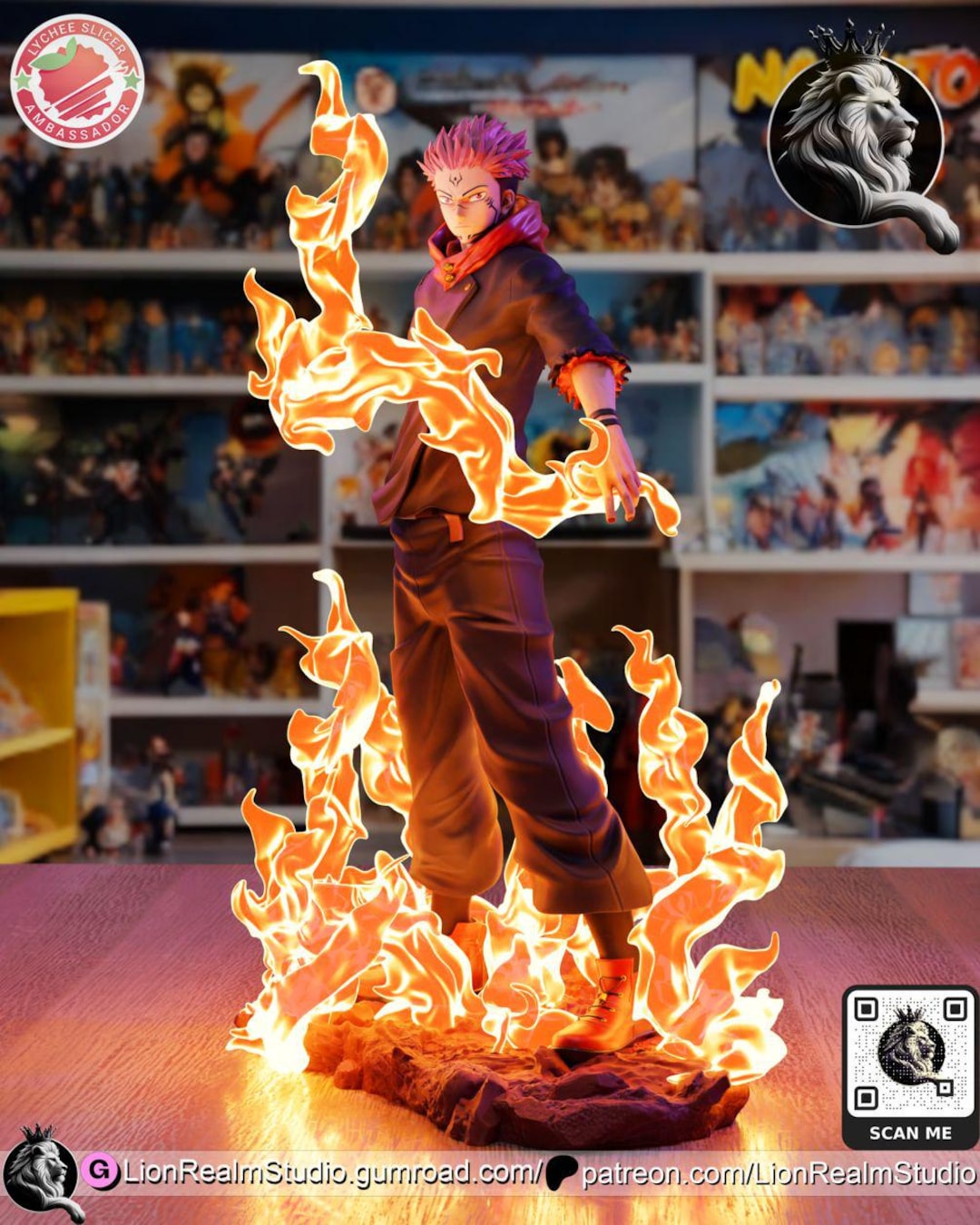 Sukuna - Jujutsu Kaisen Action Figure Printed in Resin With 3D Printer ...
