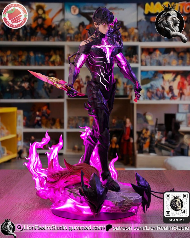 Sung Jin Woo- Solo Leveling Action Figure Printed in Resin With 3D ...