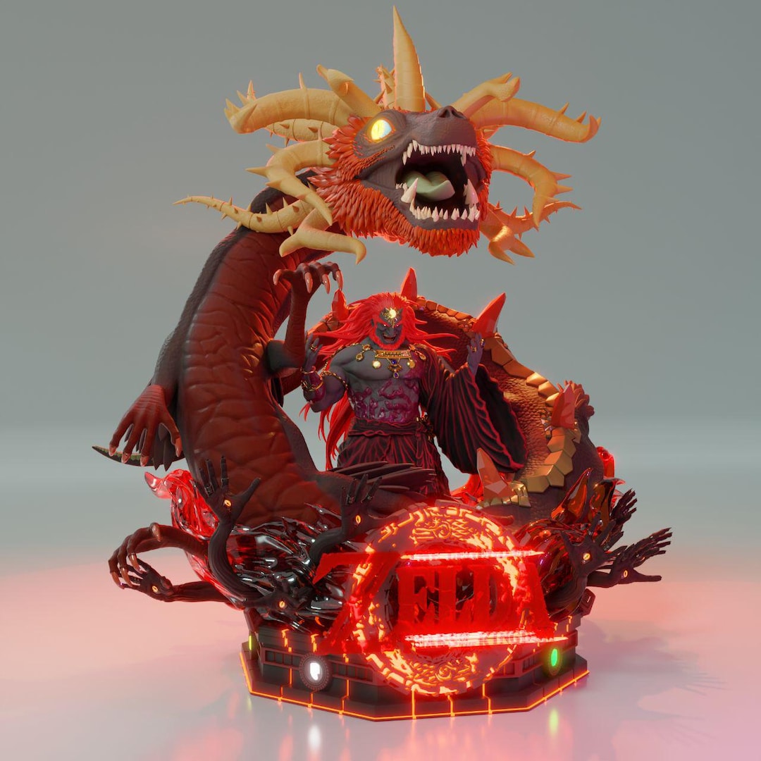 Ganon & Dragon - the Legend of Zelda Action Figure Printed in Resin ...