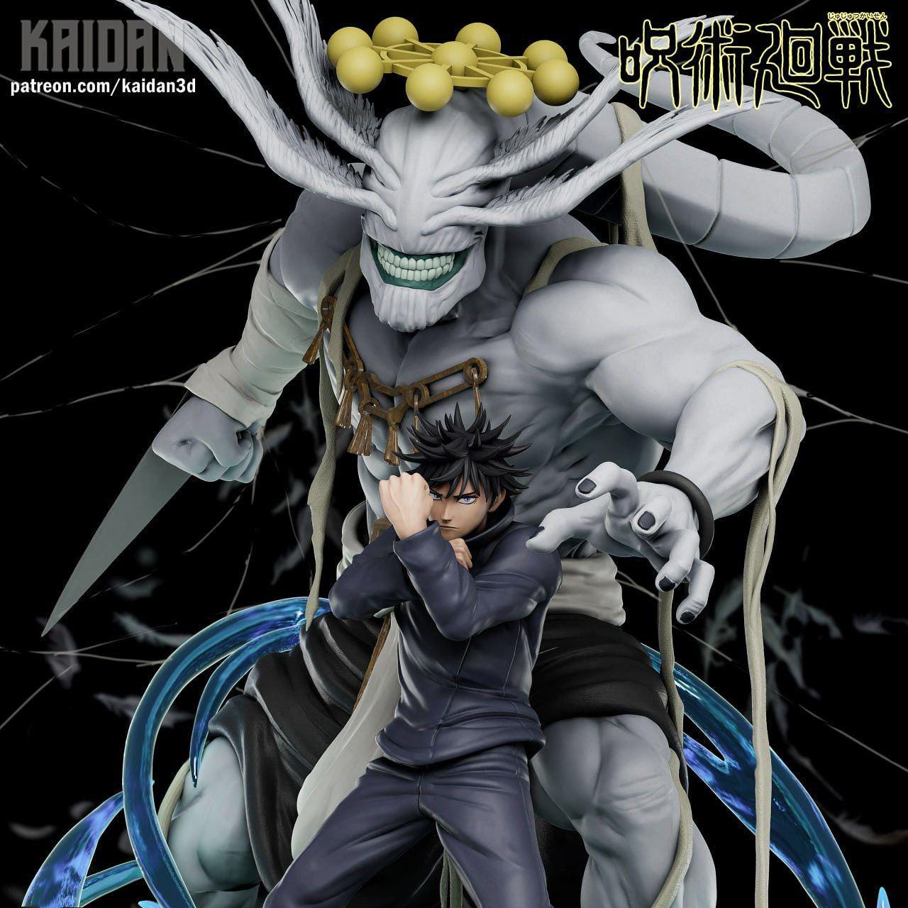 Megumi & Mahoraga - Jujutsu Kaisen Action Figure Printed in Resin With ...