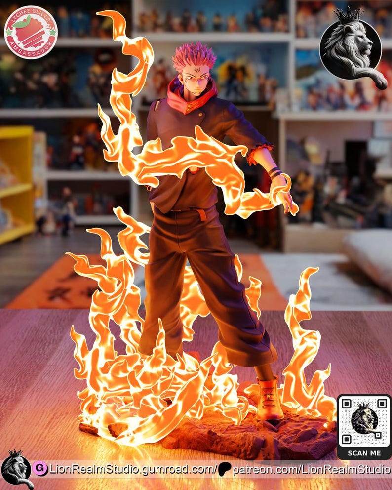 Sukuna - Jujutsu Kaisen Action Figure Printed in Resin With 3D Printer ...