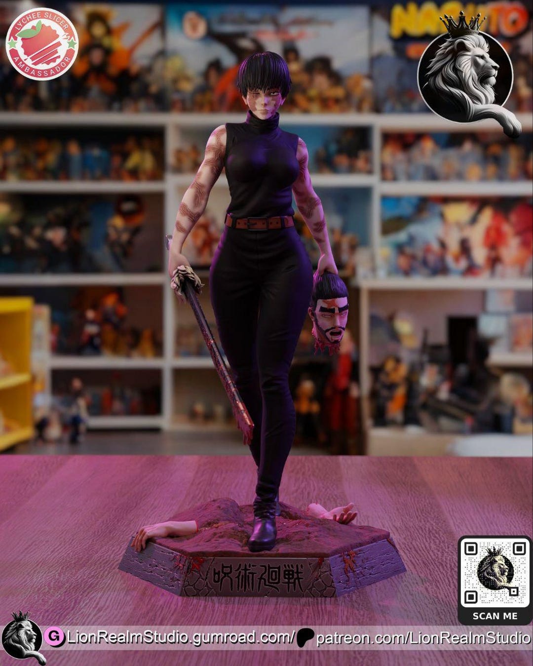 Maki Zenin - Jujutsu Kaisen Action Figure Printed in Resin With 3D ...