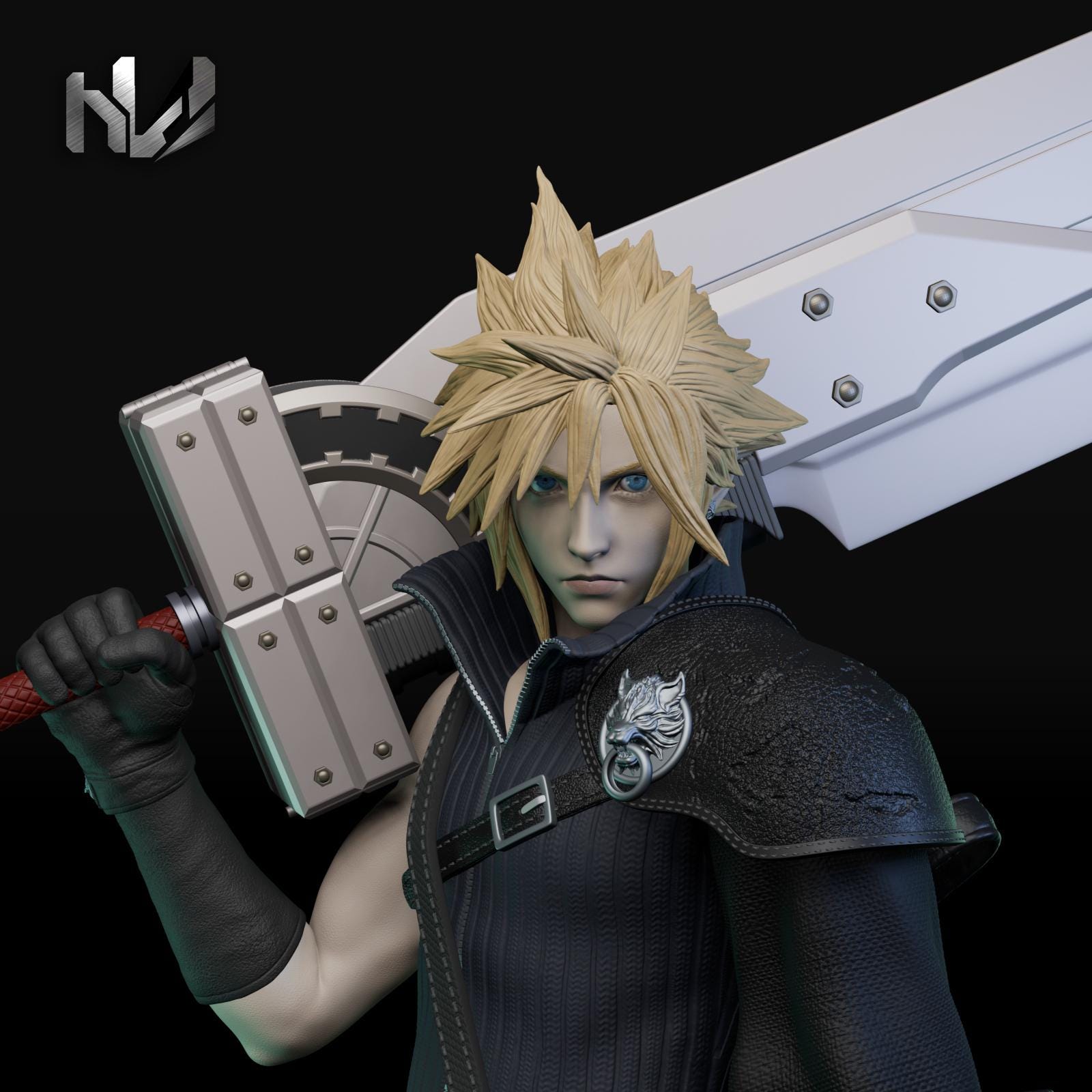 Cloud - Final Fantasy Action Figure Printed in Resin With a 12K 3D ...