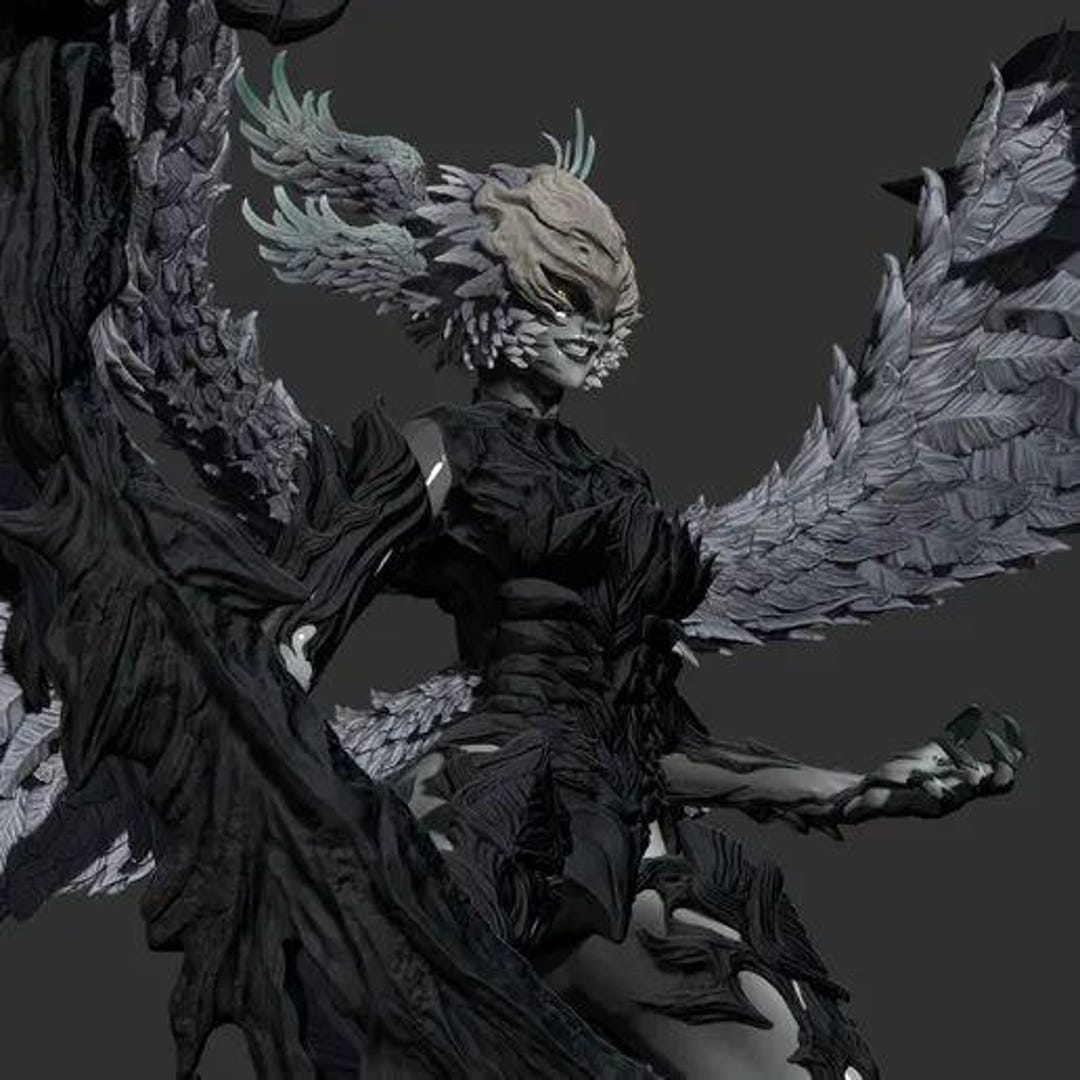 Garuda - Final Fantasy Action Figure Printed in Resin With 3D Printer ...