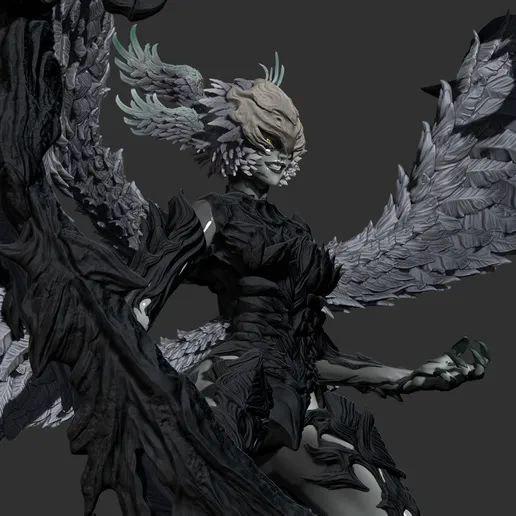 Garuda - Final Fantasy Action Figure Printed in Resin With a 12K 3D ...