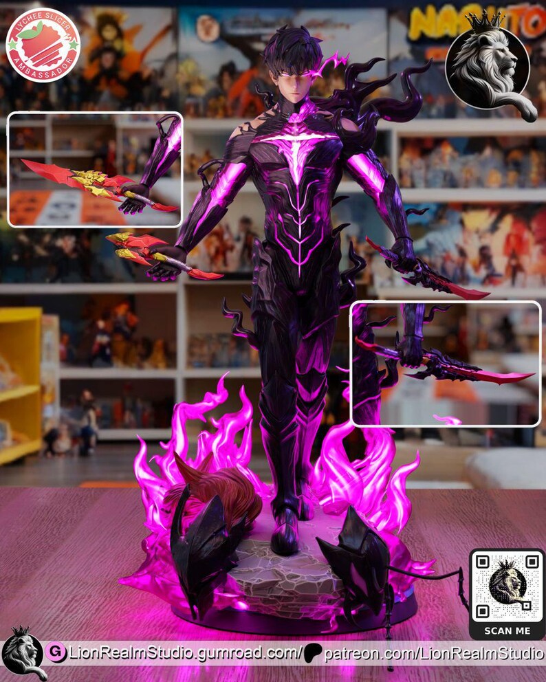 Sung Jin Woo- Solo Leveling Action Figure Printed in Resin With 3D ...