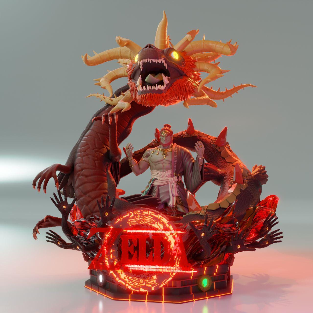 Ganondorf & Dragon - the Legend of Zelda Action Figure Printed in Resin ...