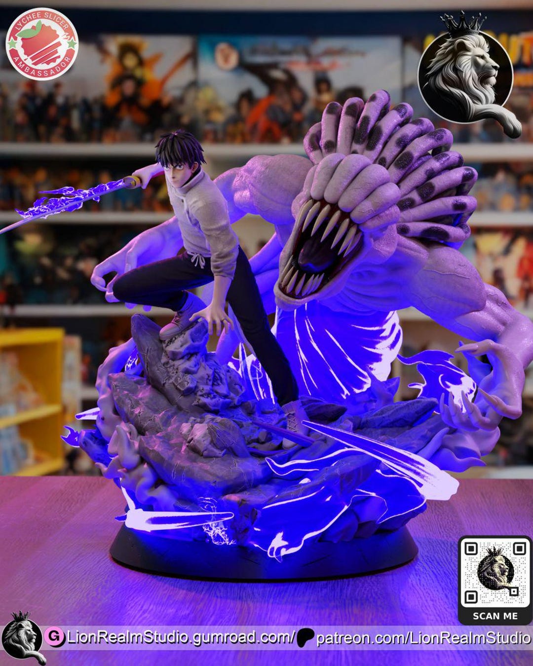 Yuta & Rika- Jujutsu Kaisen Action Figure Printed in Resin With 3D ...