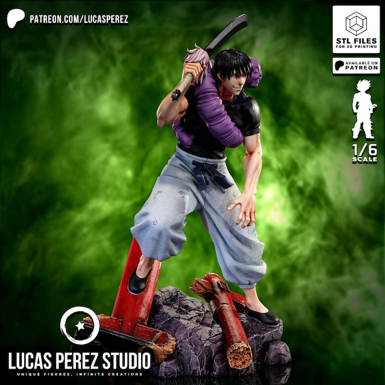 Toji Fushiguro - Jujutsu Kaisen Action Figure Printed in Resin With 3D ...