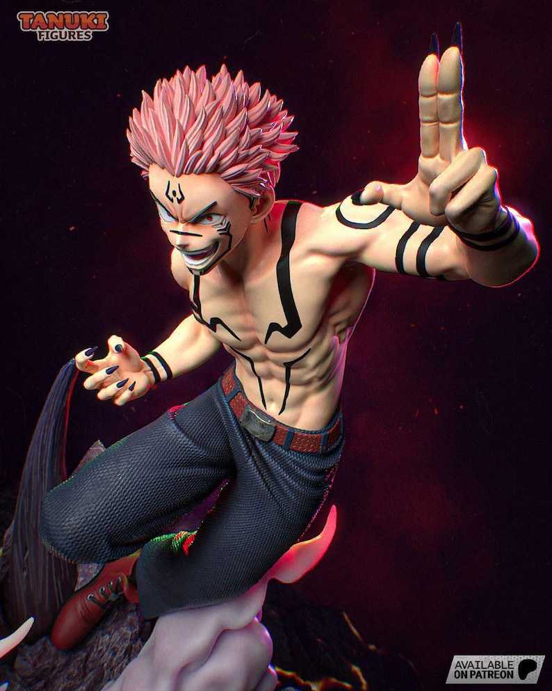 Sukuna - Jujutsu Kaisen Action Figure Printed in Resin With 3D Printer ...