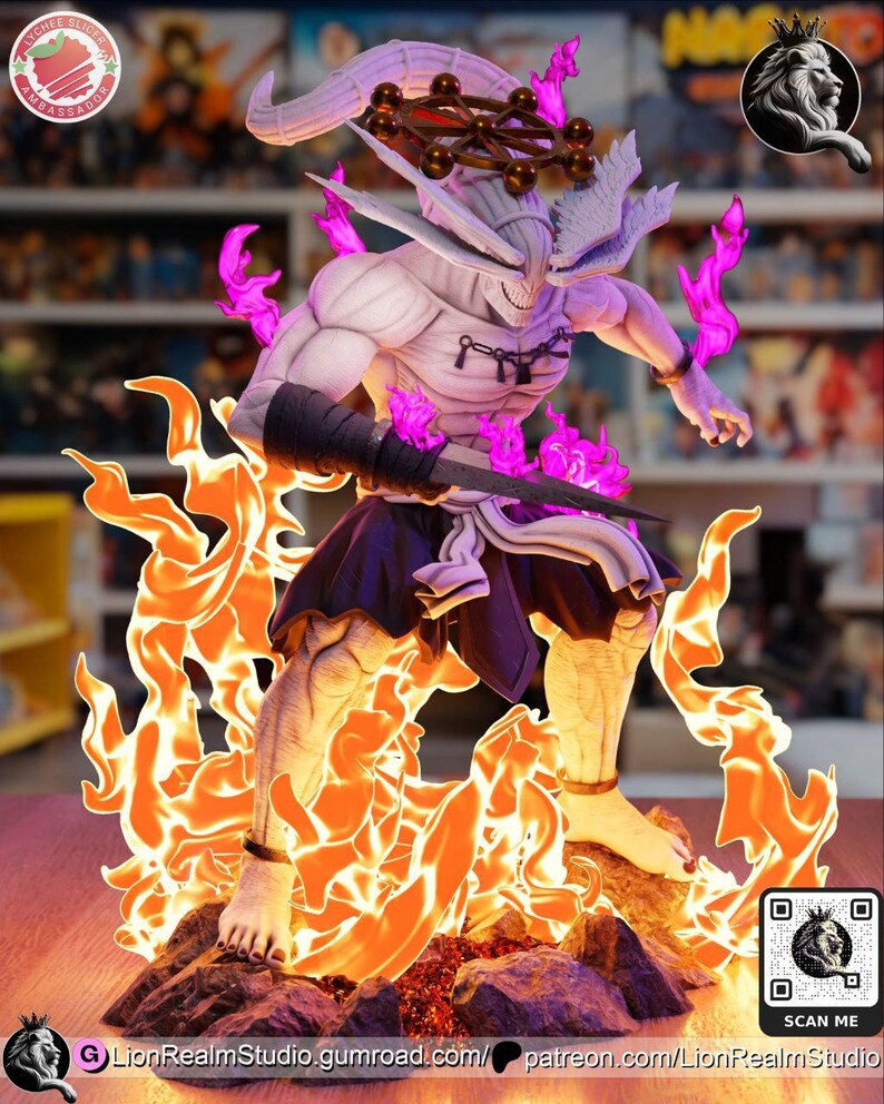 Mahoraga - Jujutsu Kaisen Actiefiguur gedrukt in hars met 3D-printer in ...