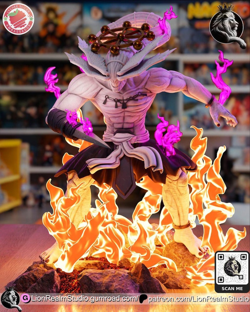 Mahoraga - Jujutsu Kaisen Actiefiguur gedrukt in hars met 3D-printer in ...